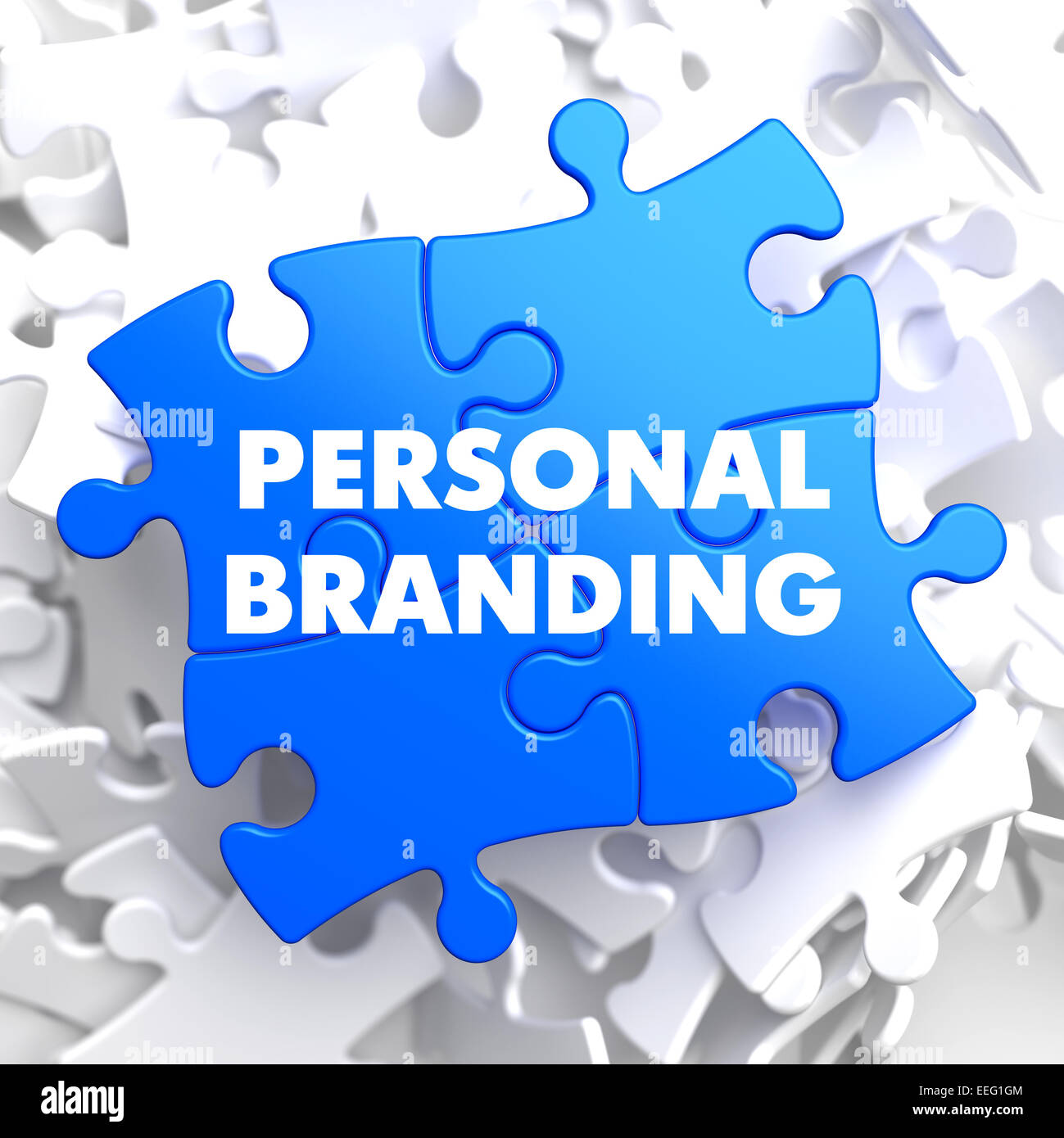 Personal Branding on Blue Puzzle Stock Photo - Alamy