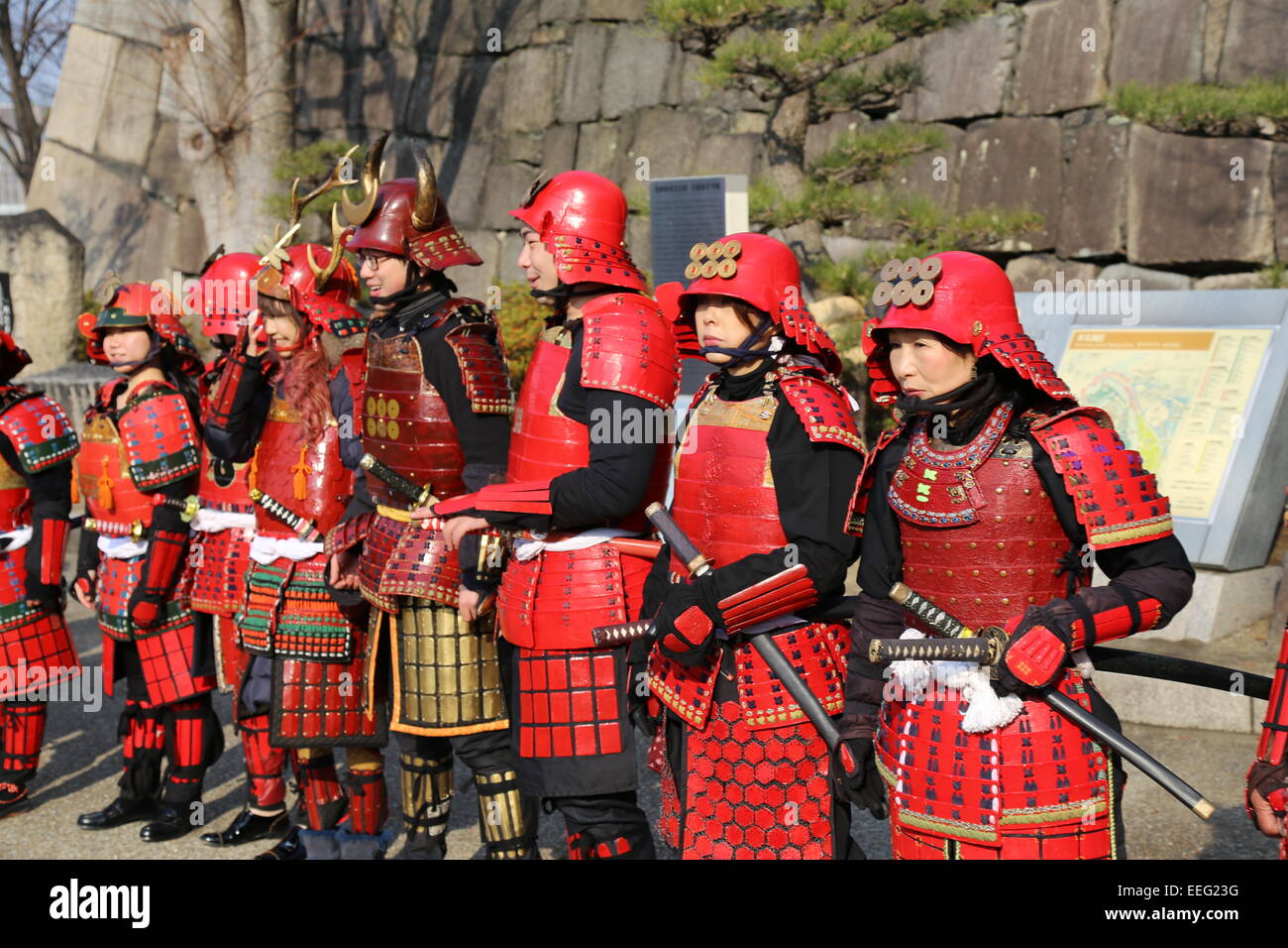 This image of Japanese people dressed like samurai was captured outside ...