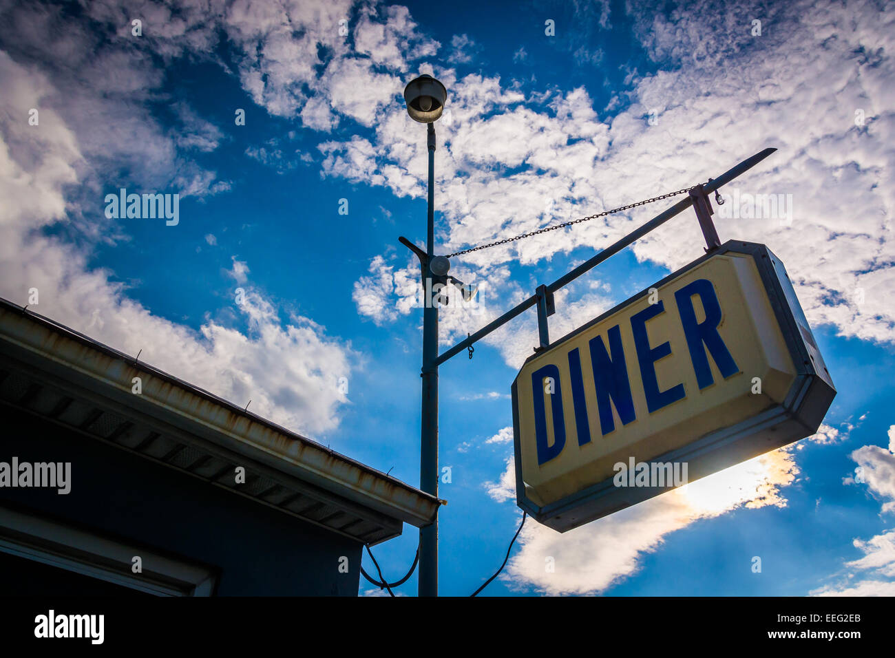 Old diner sign near Thomasville, Pennsylvania Stock Photo - Alamy