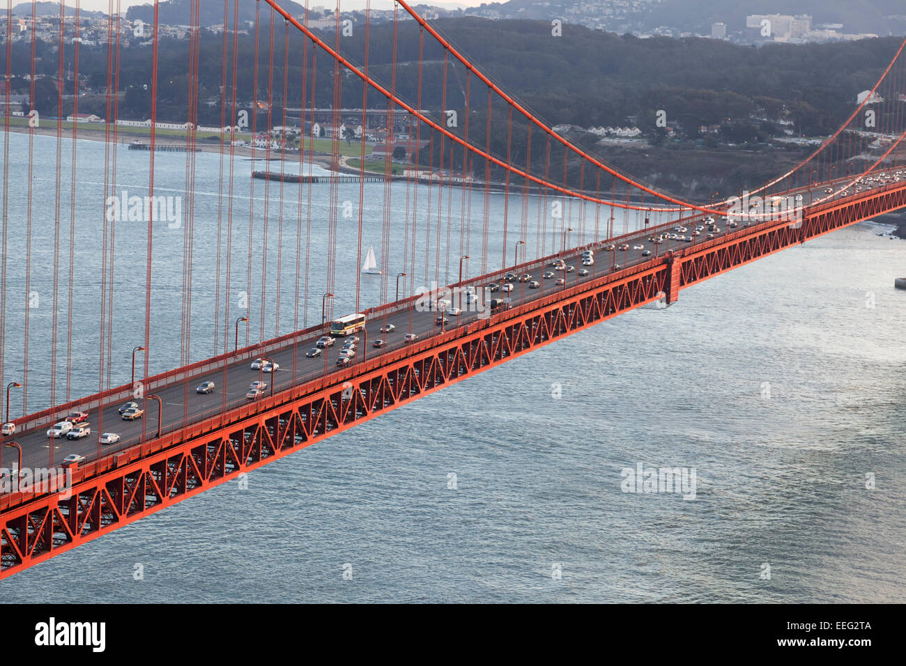 Central span of the Golden Gate Bridge - San Francisco Bay, San ...