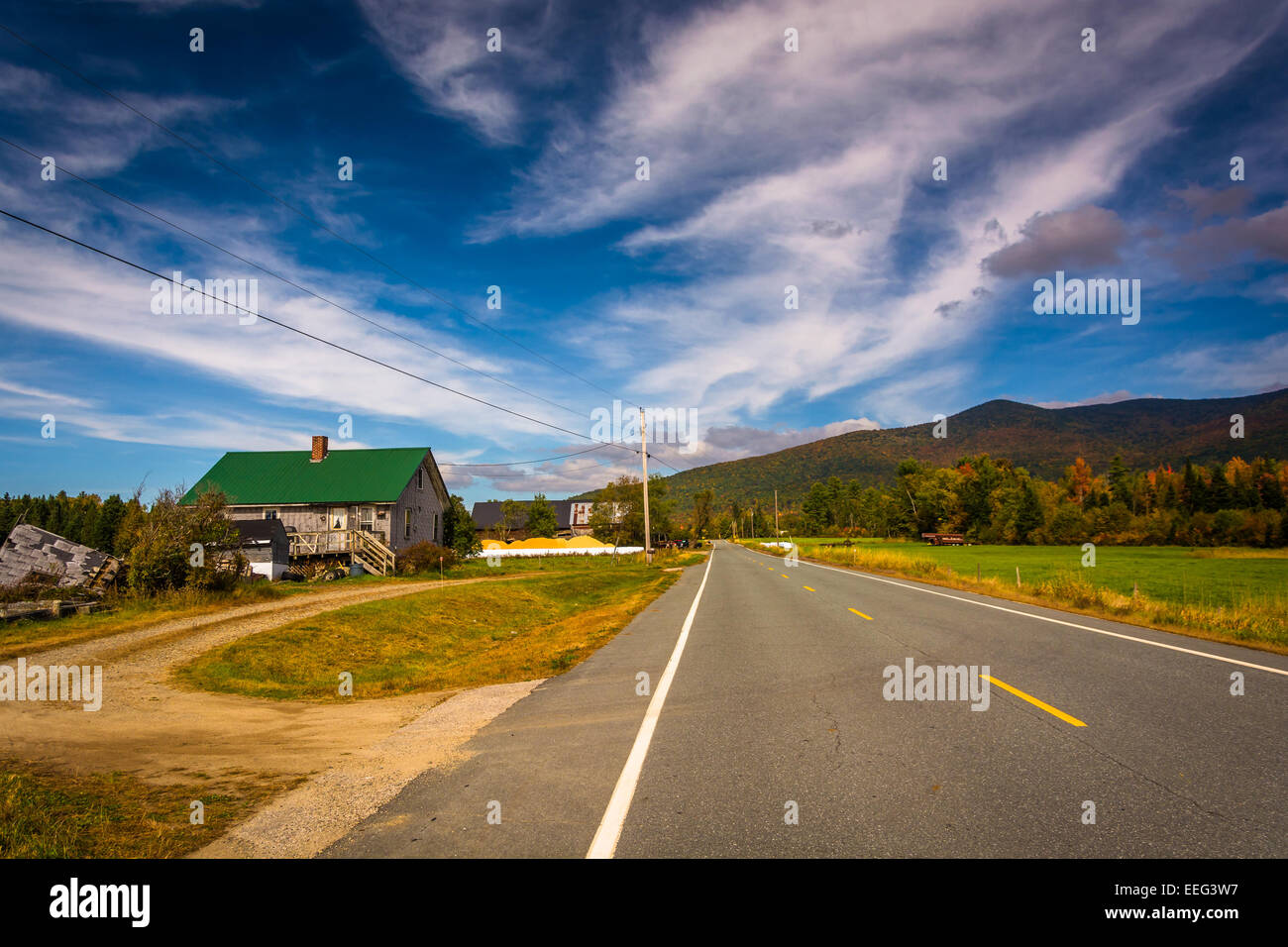 Road in rural Jefferson, New Hampshire Stock Photo - Alamy