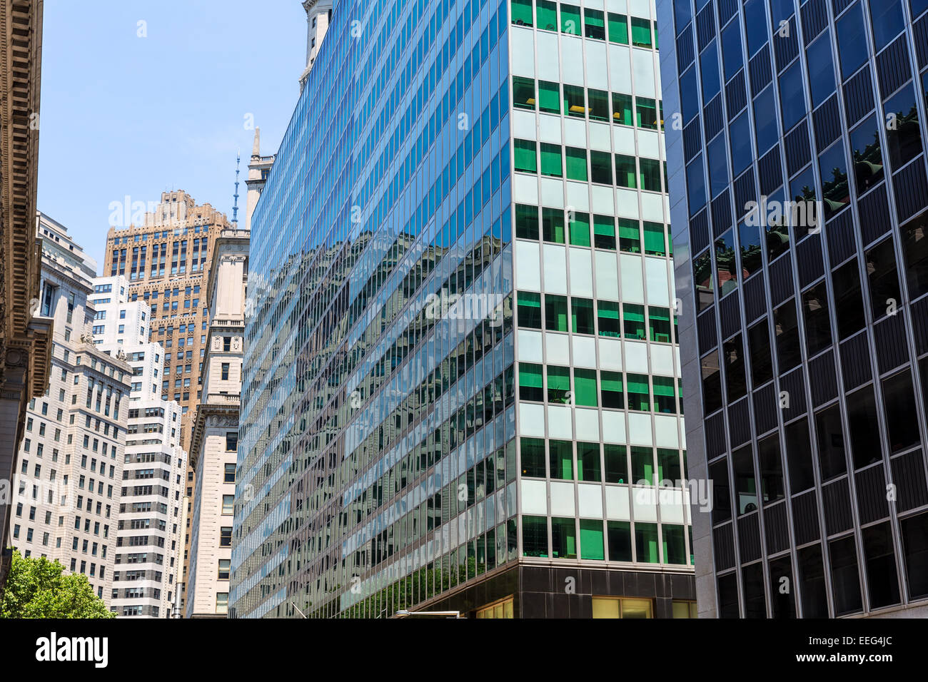 Lower Manhattan buildings New York City NYC USA Stock Photo - Alamy
