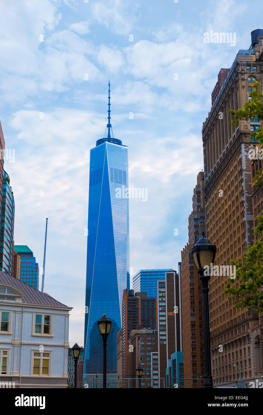 Lower Manhattan with Prudential Tower WTC New York City USA Stock Photo ...