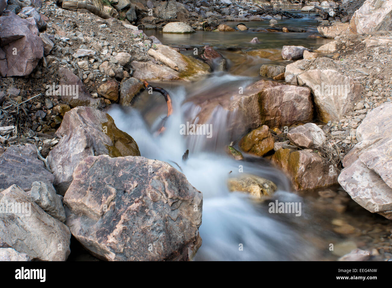 Water Flowing Over Rocks Stock Photo - Alamy