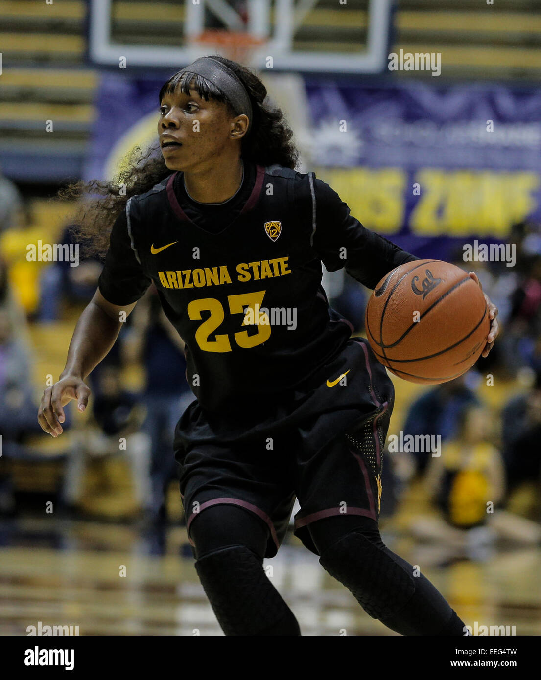 Berkeley USA CA. 16th Jan, 2015. Arizona State G # 23 Elisha Davis at ...