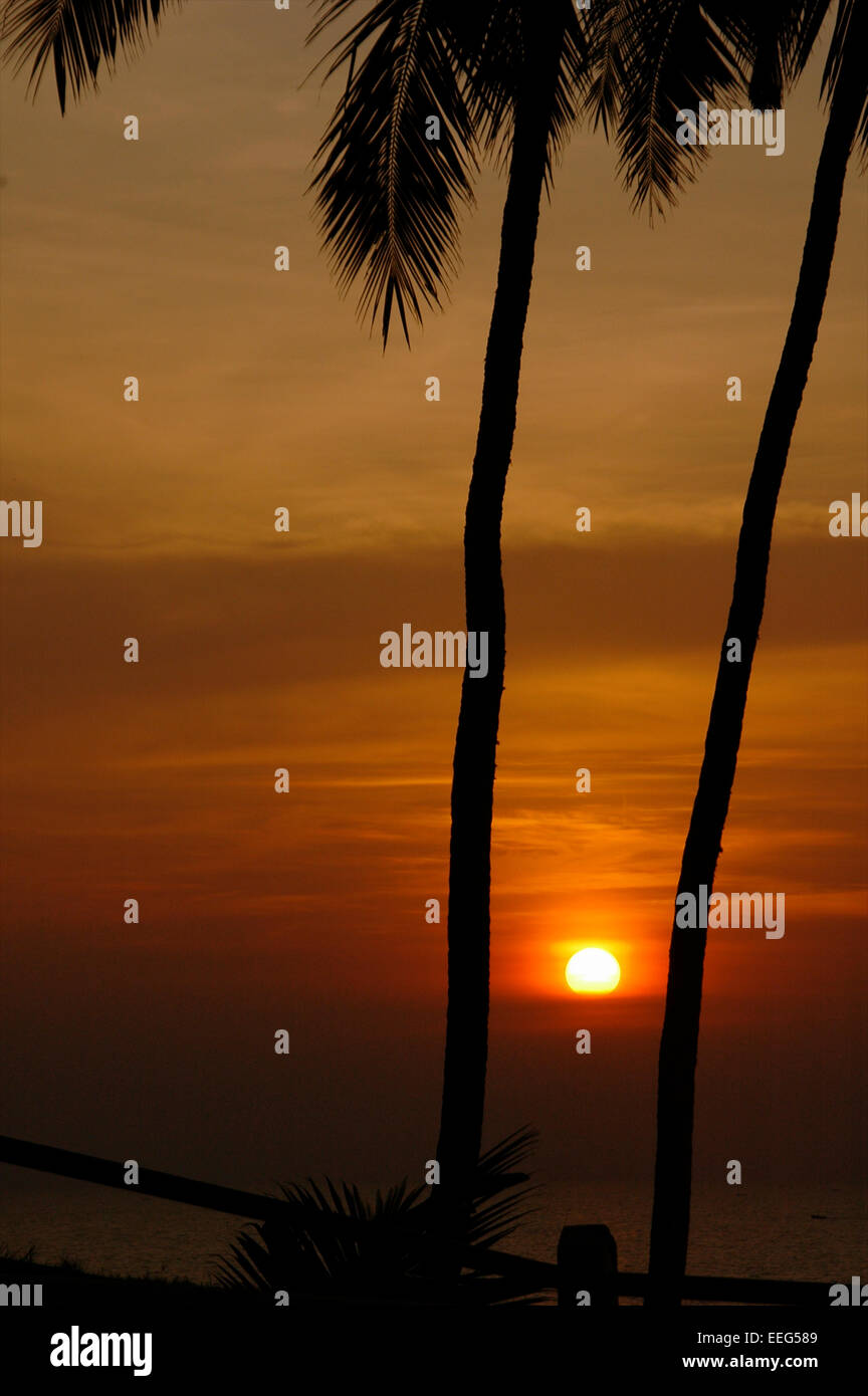 Sunset at Kerala Stock Photo - Alamy