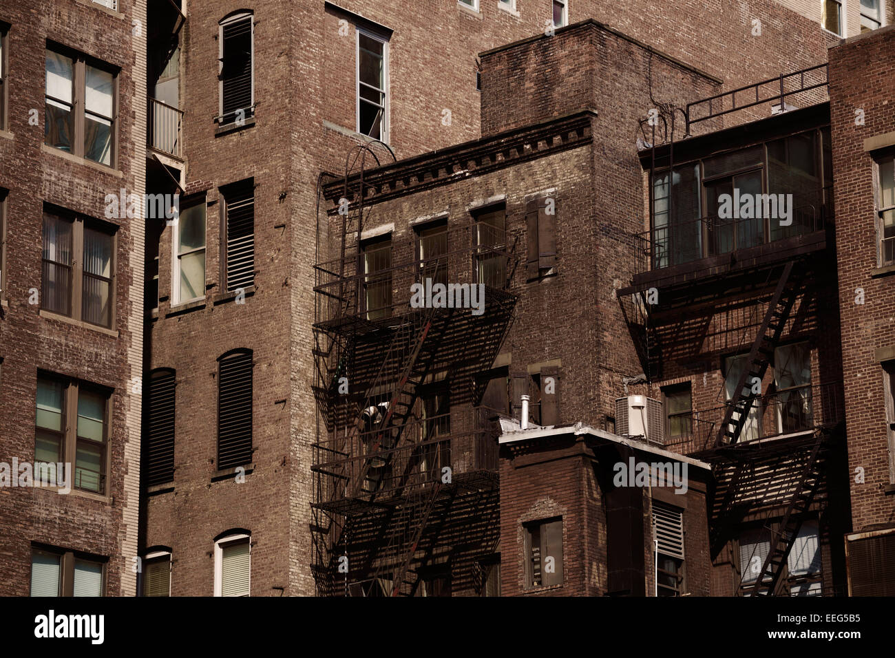 Manhattan New York downtown aged building textures in US Stock Photo ...