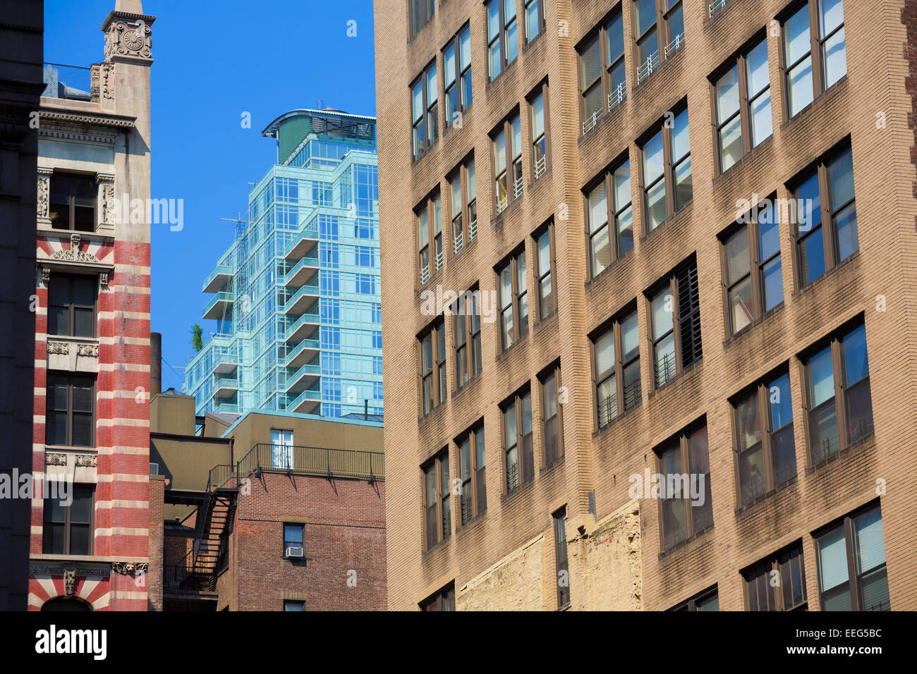 Manhattan New York downtown aged building textures in US Stock Photo ...