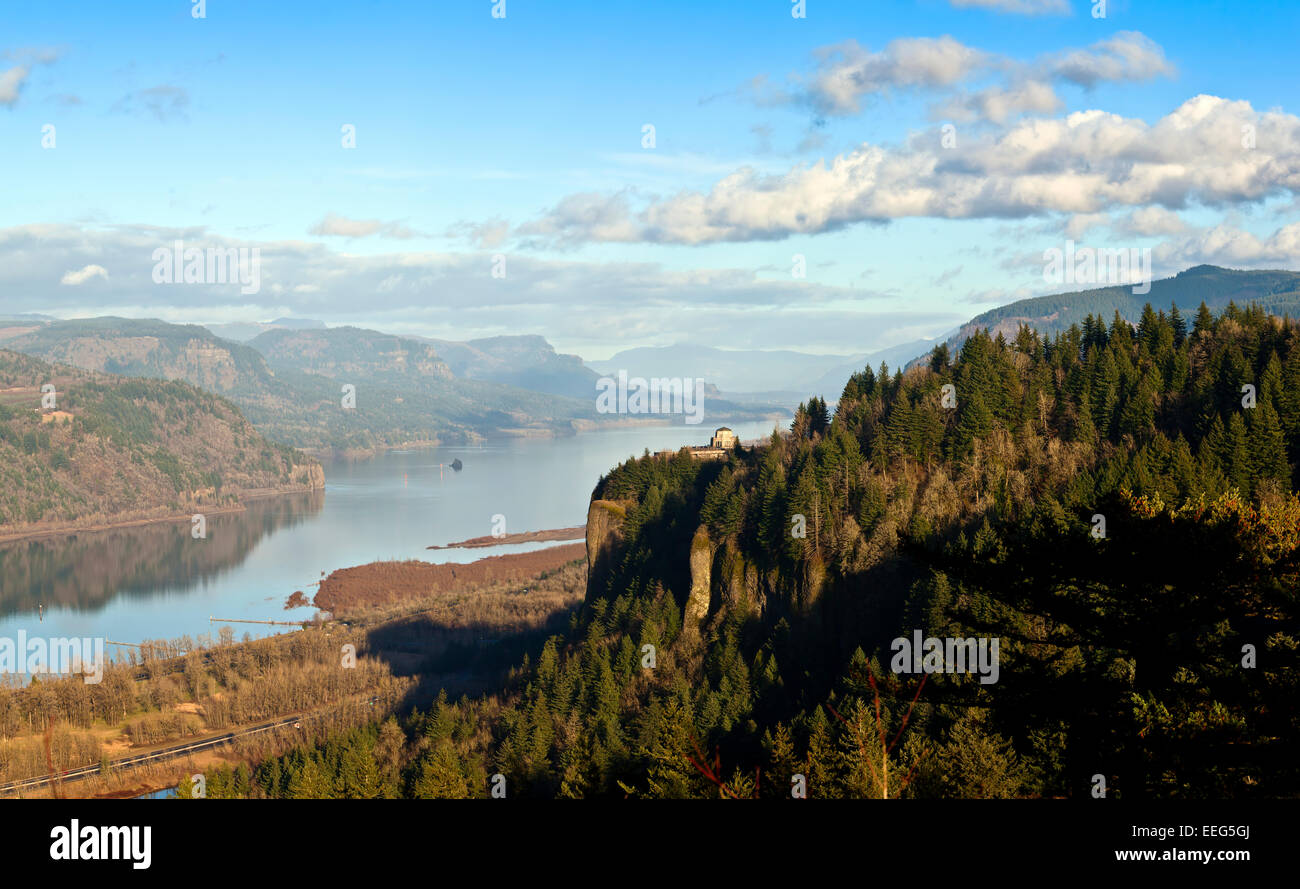 Columbia River Gorge landscape panorama Oregon Stock Photo - Alamy