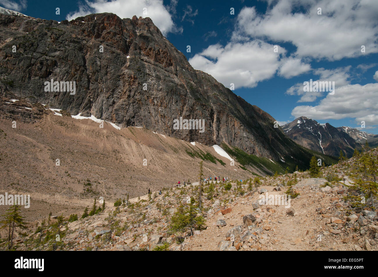 Tourists at Mount Edith Cavell, Jasper, Alberta, Canada Stock Photo - Alamy