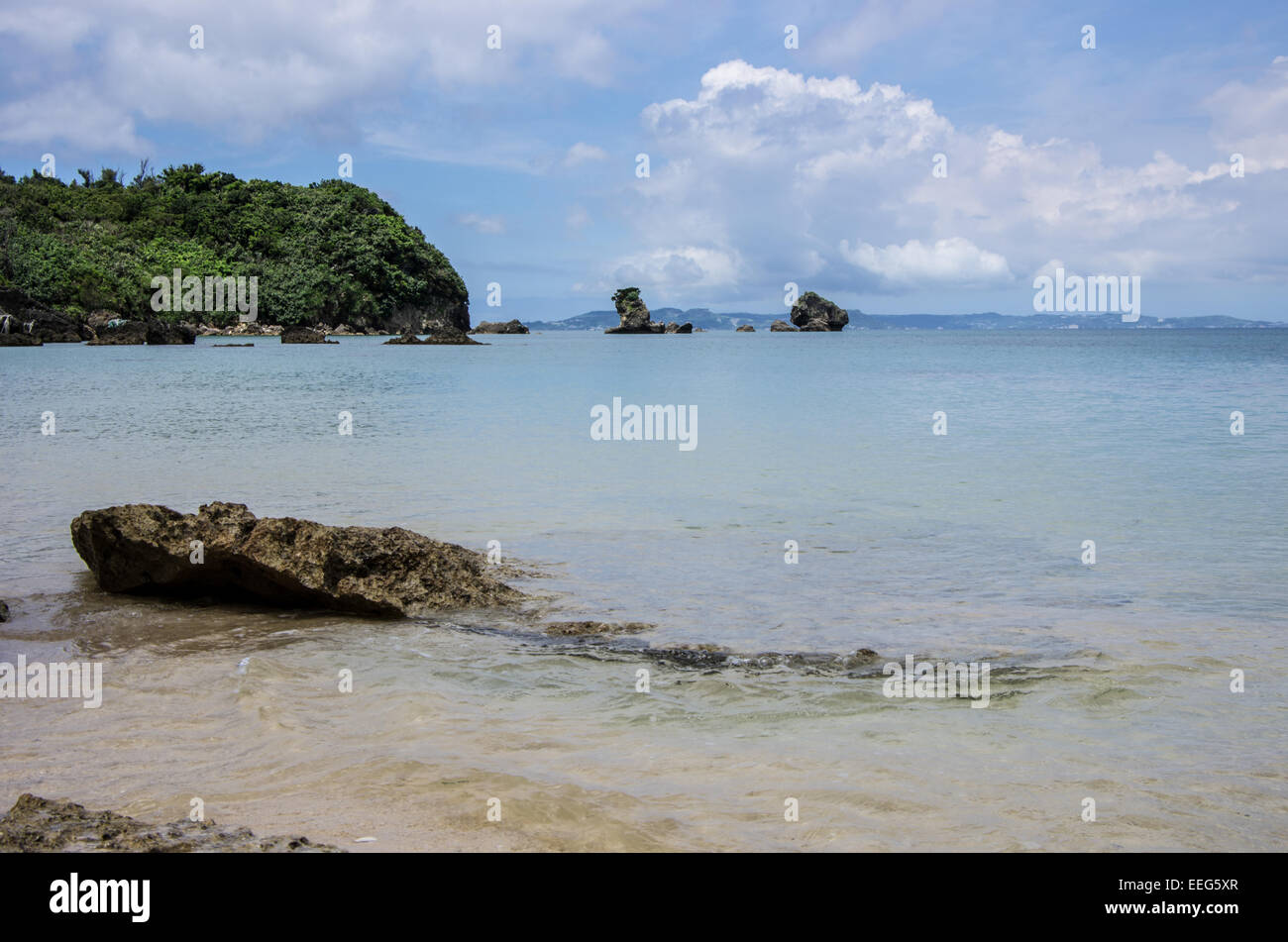A view of the beach at Tsuken Island in Okinawa, Japan Stock Photo - Alamy