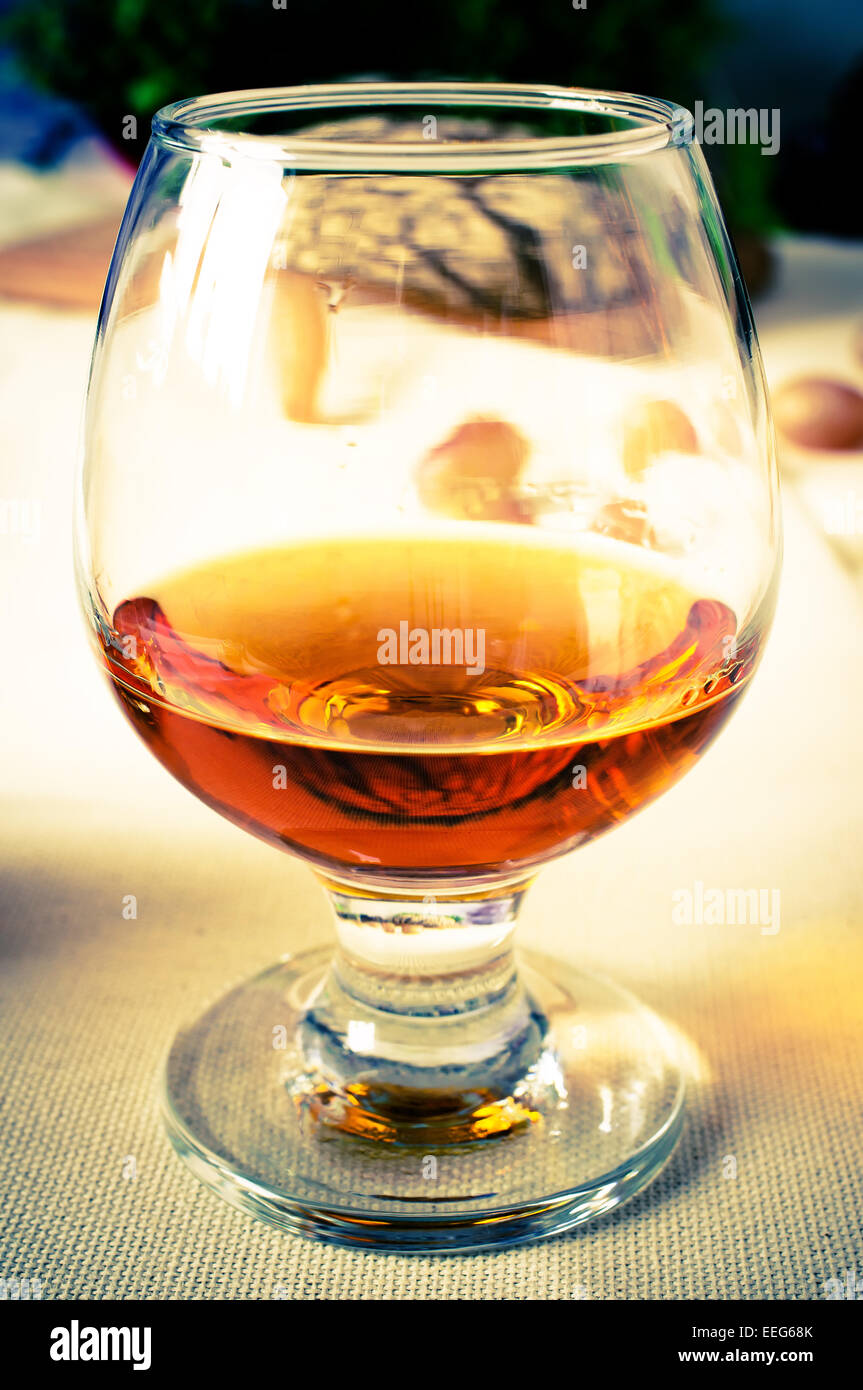 Brandy in cognac glass on hi-res stock photography and images - Alamy