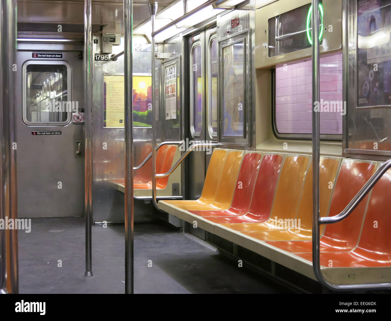 Empty subway car interior hi-res stock photography and images - Alamy