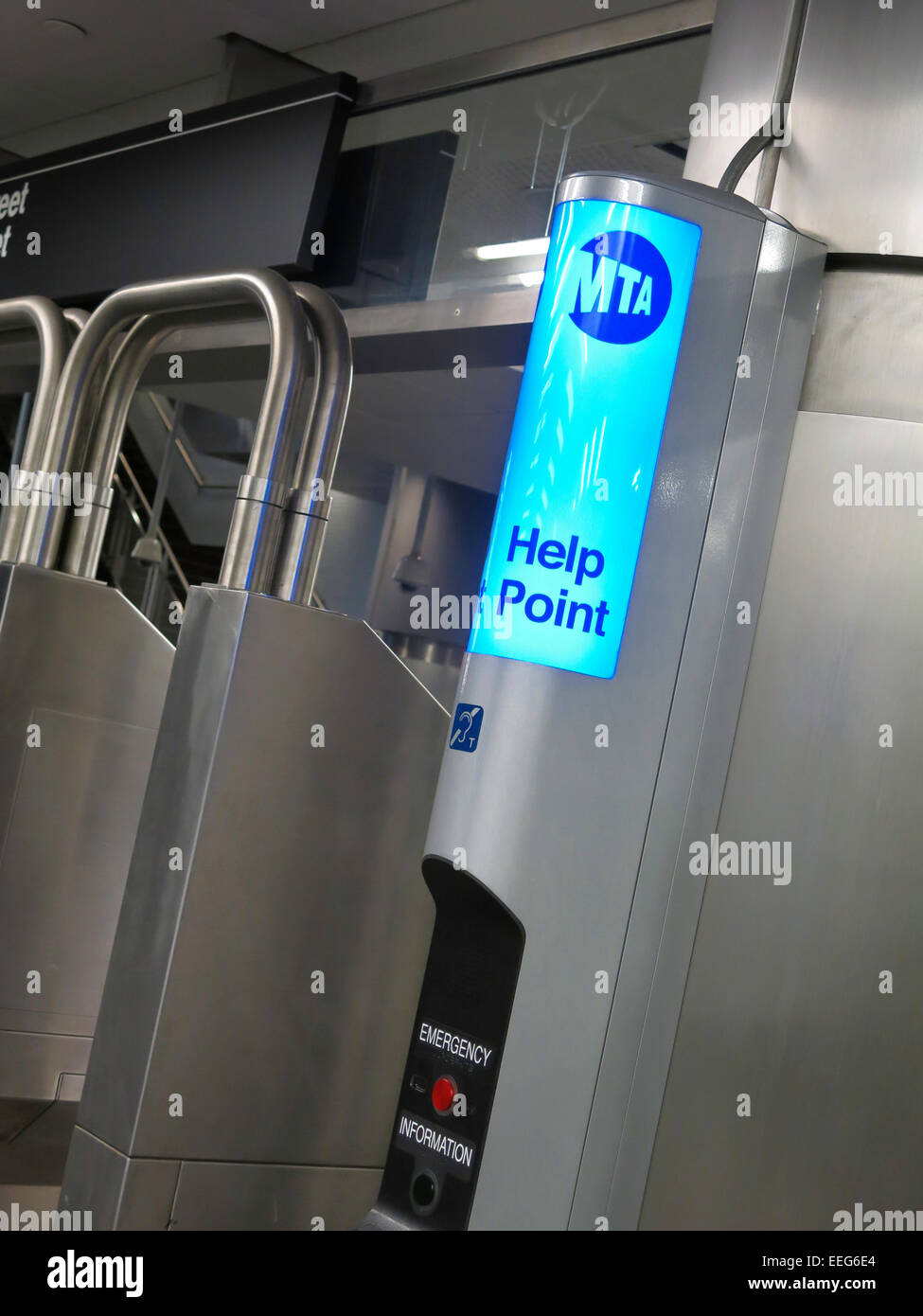 MTA Rider Help Station,The Fulton Center Subway Station in Lower ...