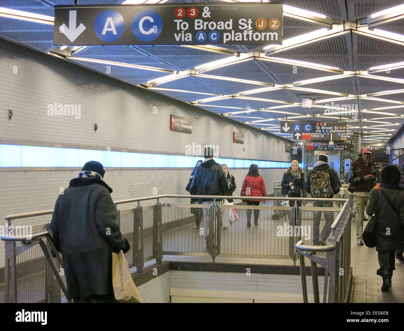 The Fulton Center Subway Station in Lower Manhattan, NYC, USA Stock ...