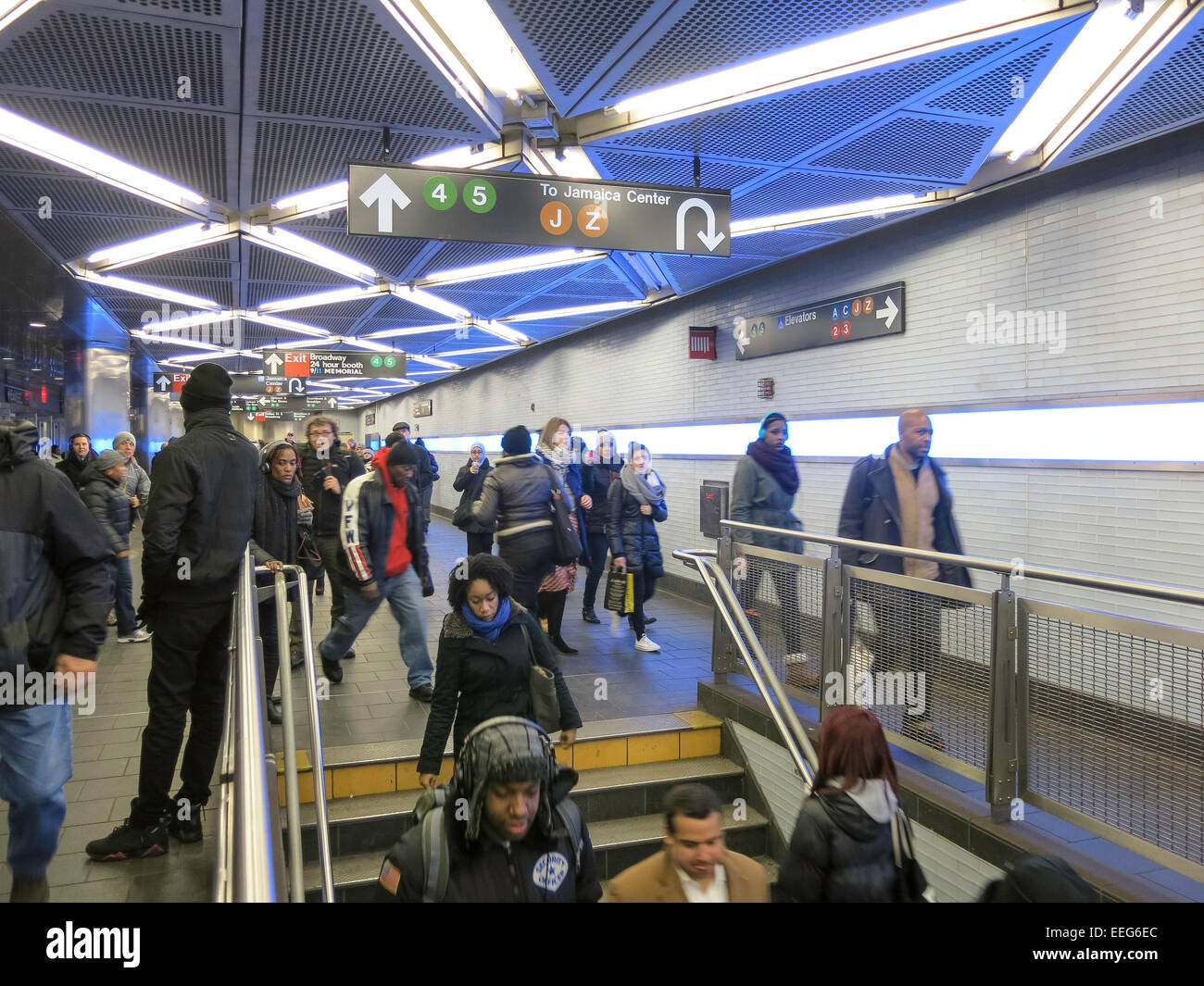 The Fulton Center Subway Station in Lower Manhattan, NYC, USA Stock ...