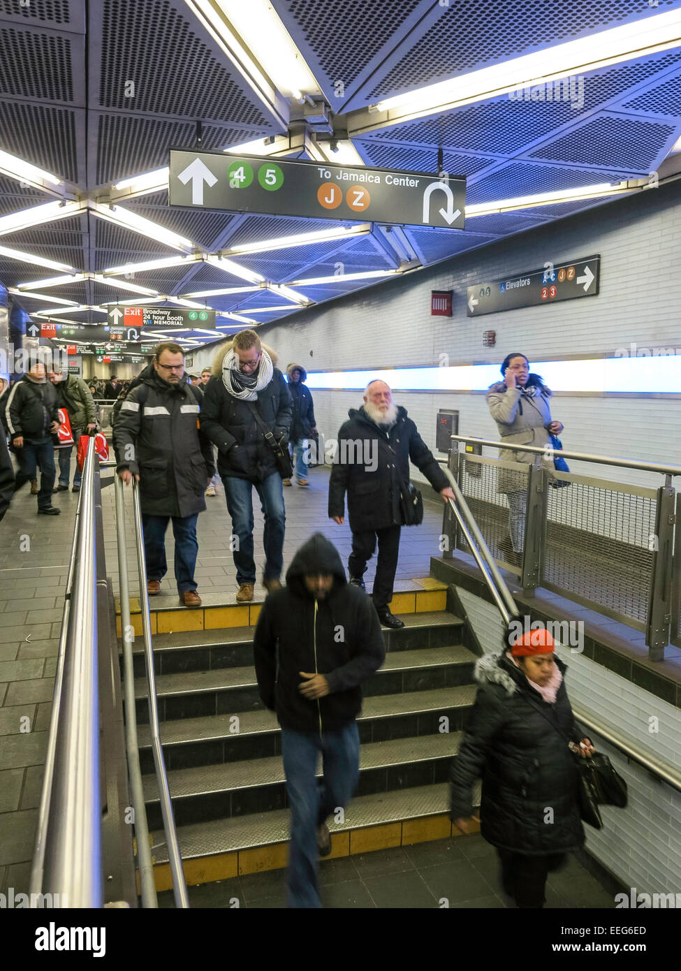 The Fulton Center Subway Station in Lower Manhattan, NYC, USA Stock ...