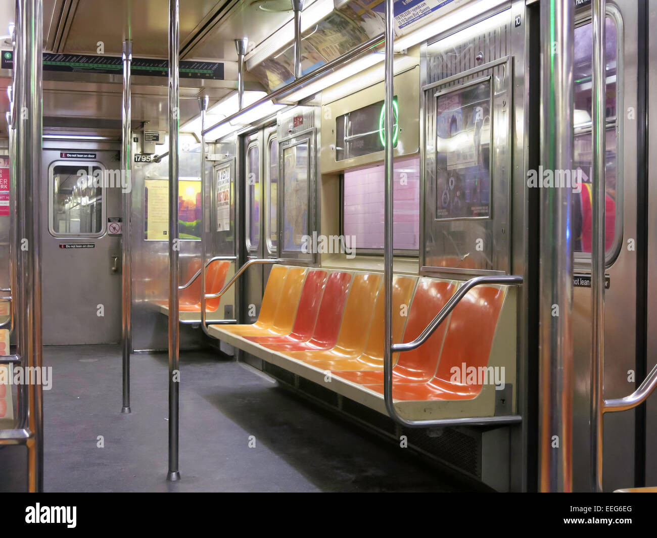 New york subway car interior hi-res stock photography and images - Alamy