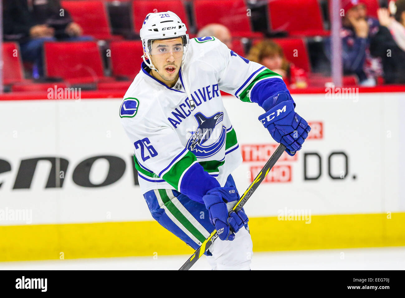 Raleigh, North Carolina, USA. 16th Jan, 2015. Vancouver Canucks ...