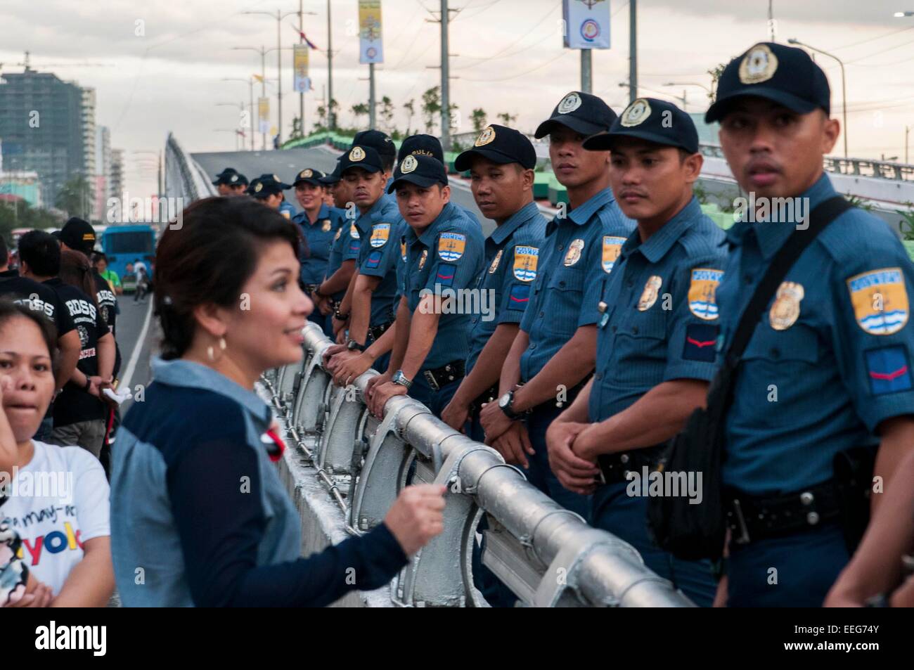 Manila, Philippines, 16th Jan, 2015. Contingents of the Philippine ...
