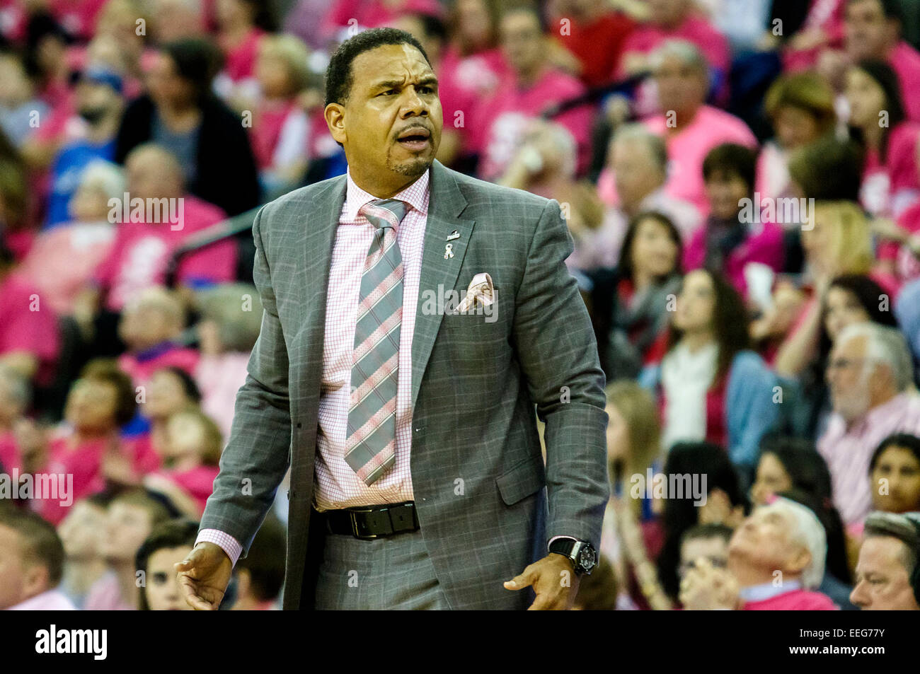 Omaha, NE USA. 17th Jan, 2015. Providence Friars head coach Ed Cooley ...