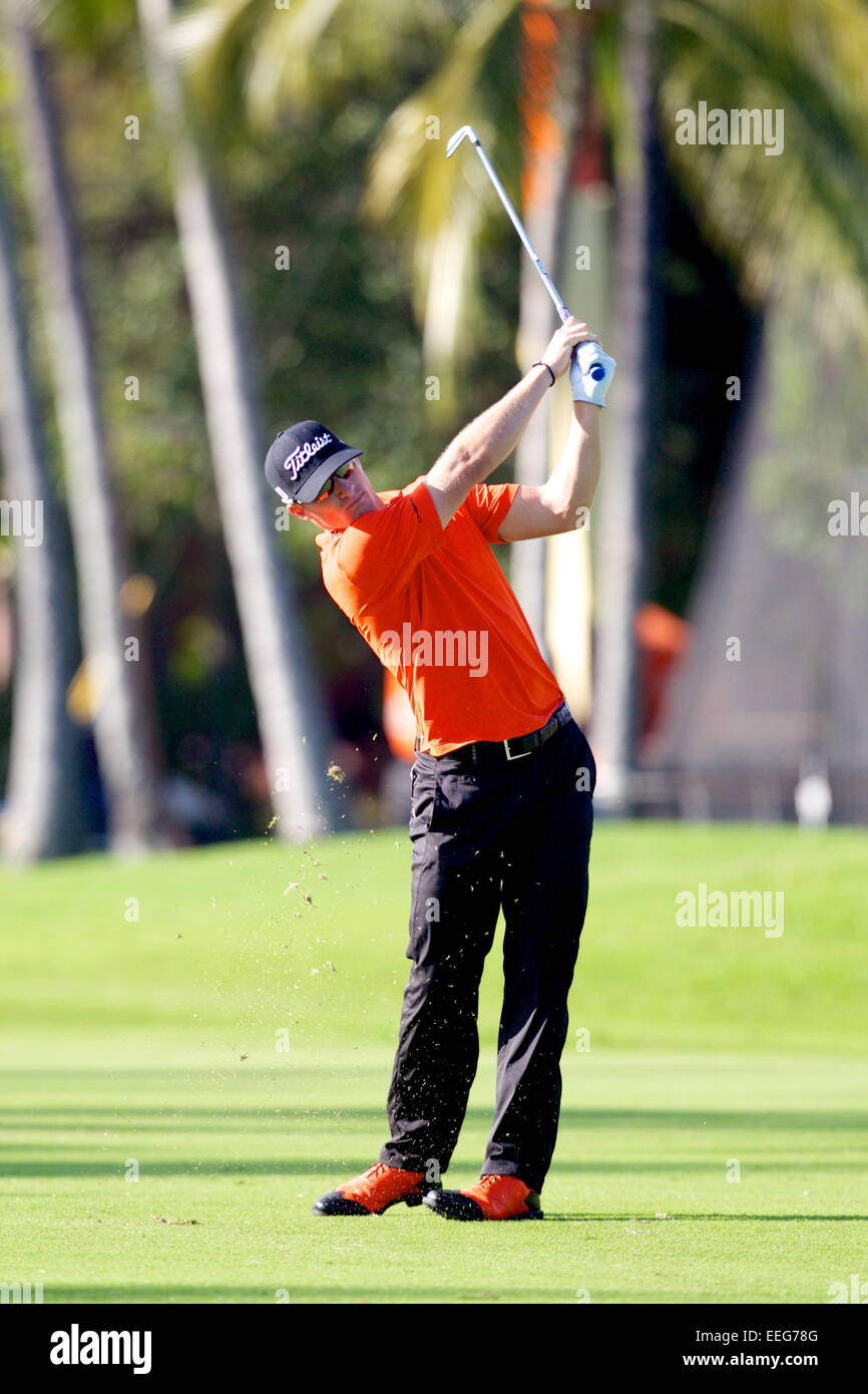 Honolulu, Hawaii, USA. 17th Jan, 2015. Morgan Hoffmann hits his ...