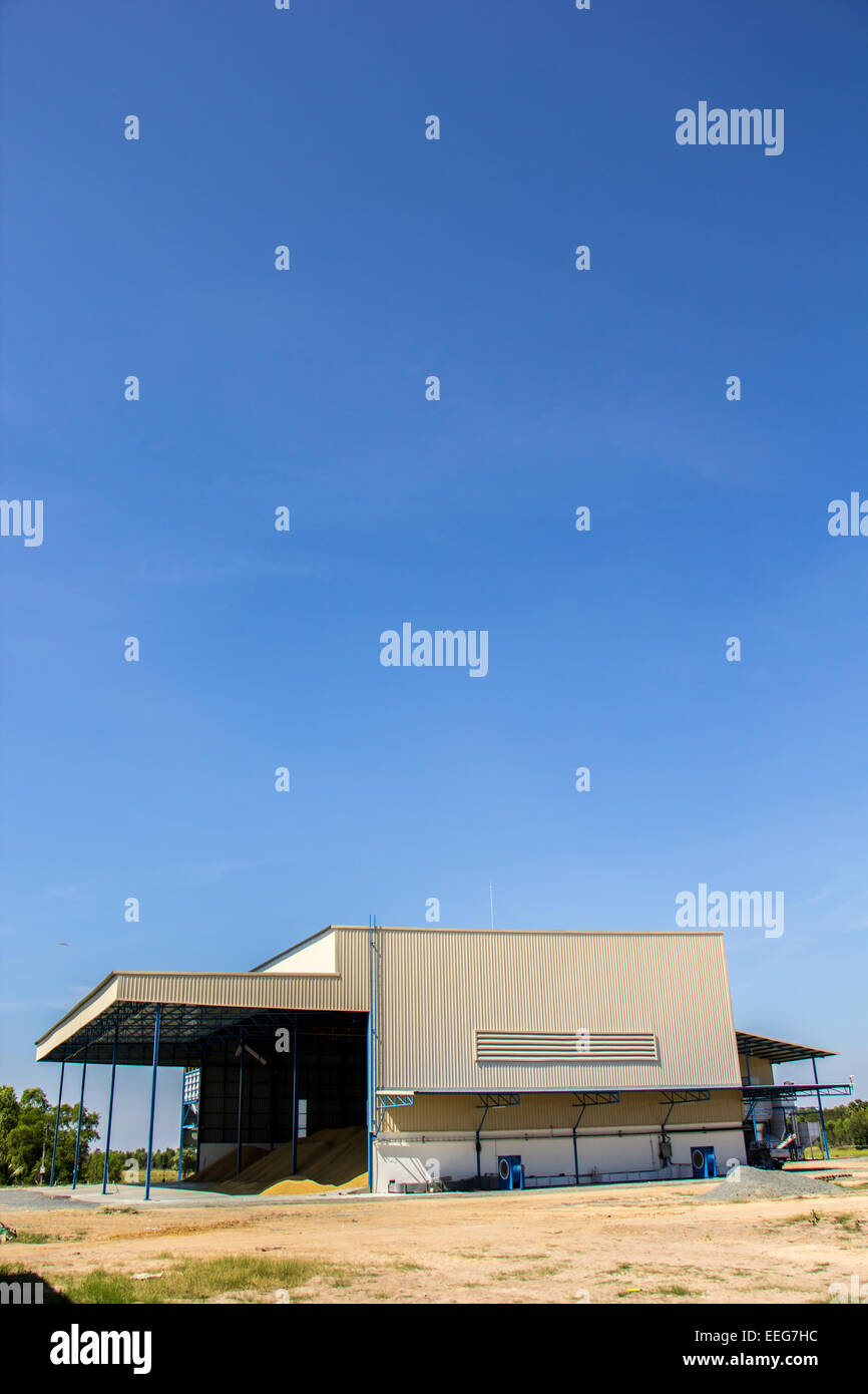 The Rice granary, sky, blue, building, paddy Stock Photo - Alamy