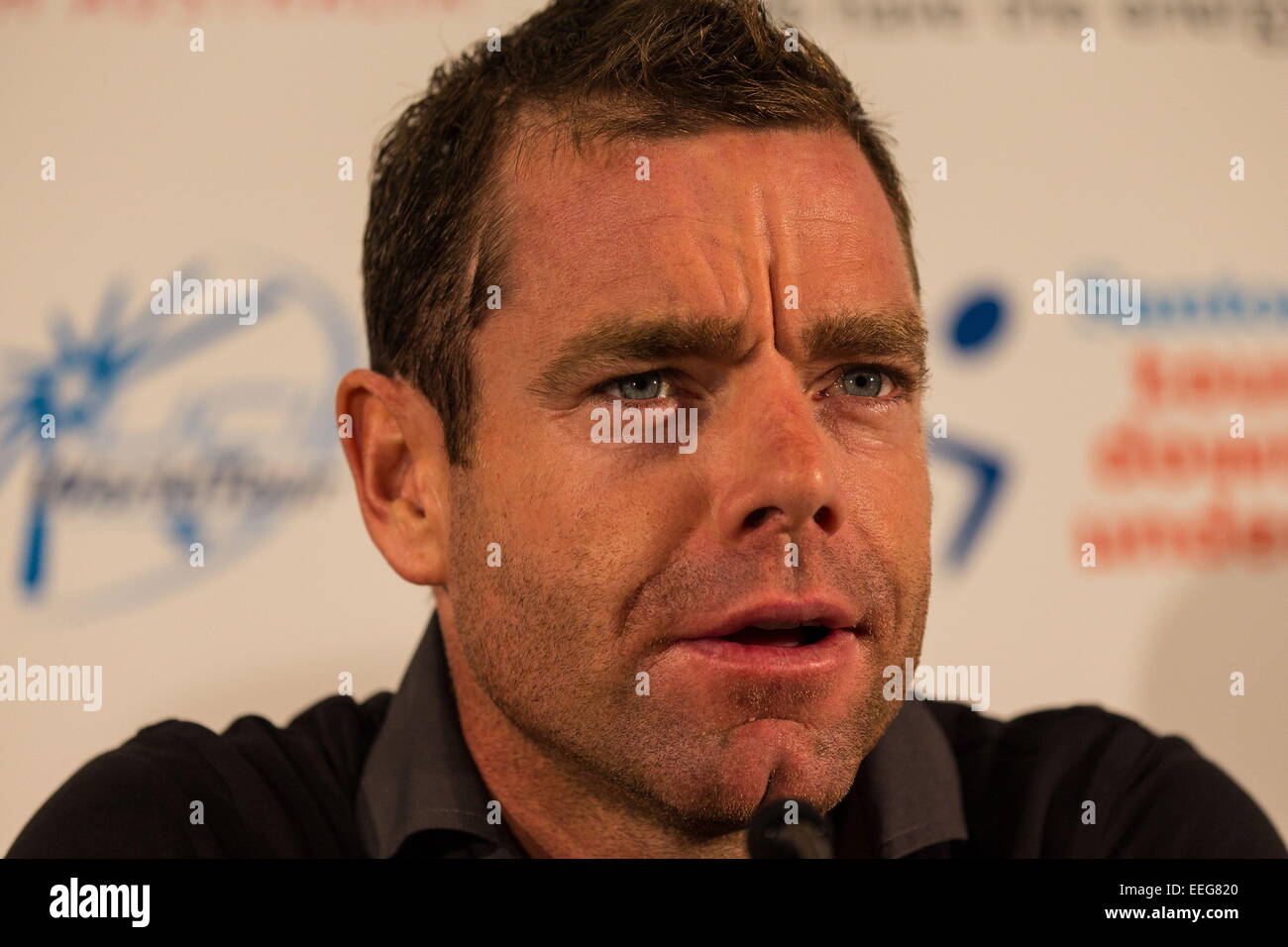 Adelaide, Australia. 17th Jan, 2015. CADEL EVANS at the official pre ...