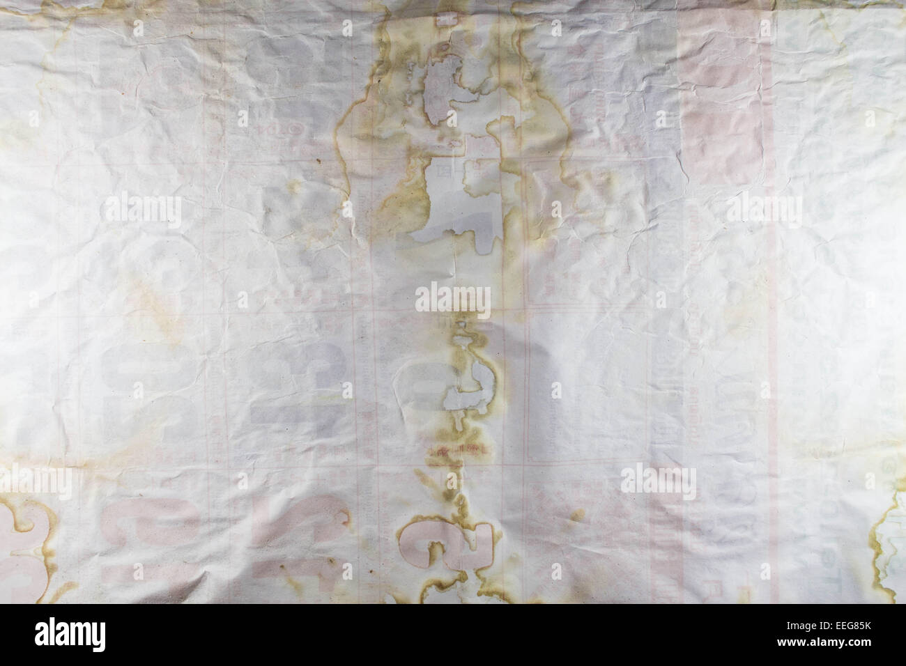 The paper gives a wet stain Stock Photo - Alamy