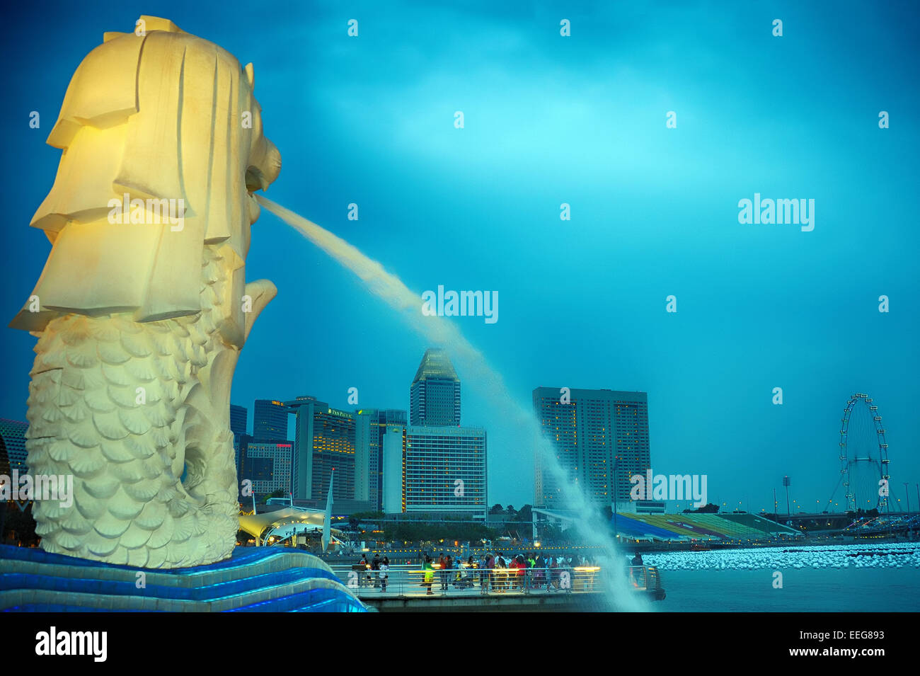 Singapore - the symbol called "Merlion" - half lion, half fish ...