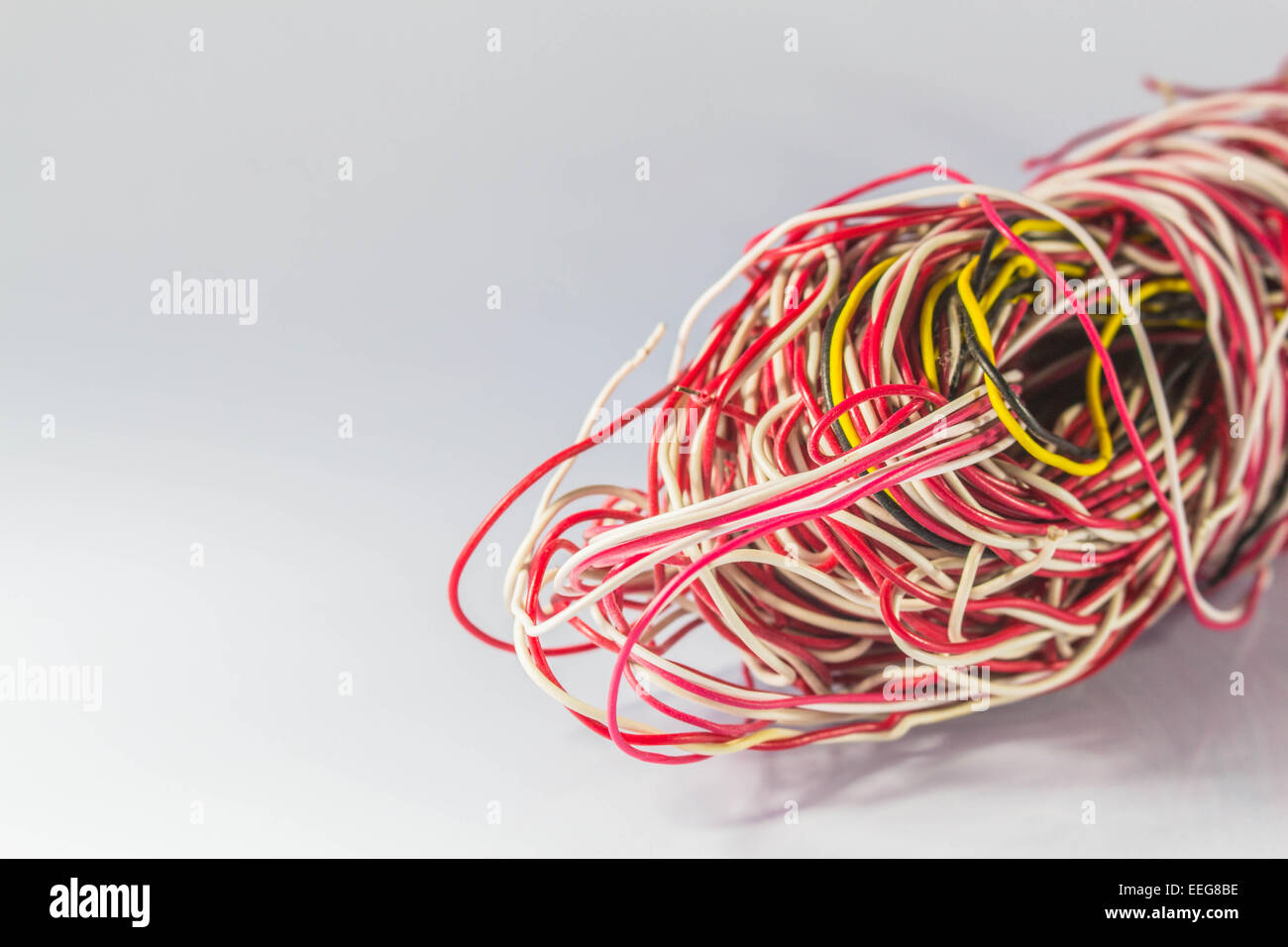 Wire old unused on a white background Stock Photo - Alamy