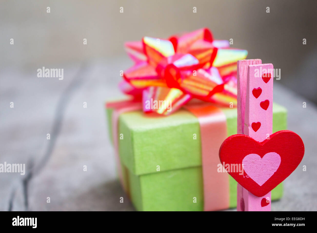Red heart symbol and gifts Stock Photo - Alamy