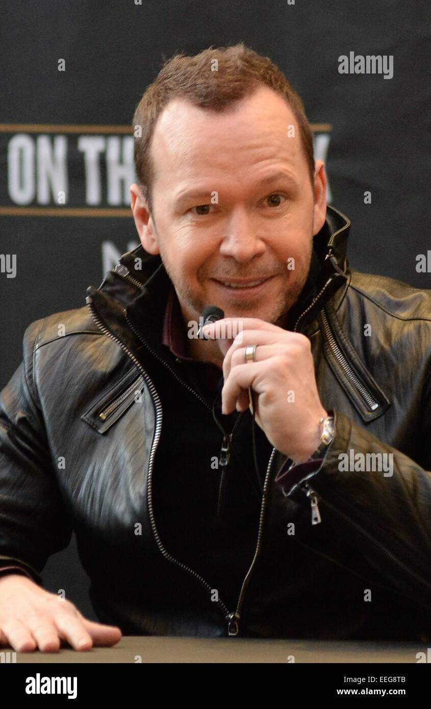 New York, NY, USA. 20th Jan, 2015. Donnie Wahlberg at the press ...