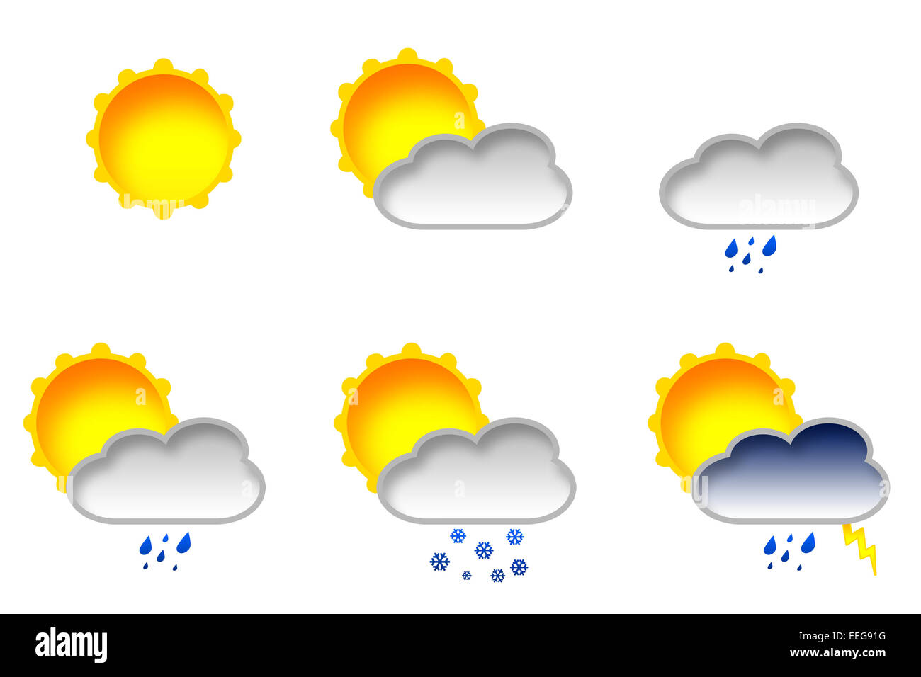 Rain cloud snow moon Cut Out Stock Images & Pictures - Alamy