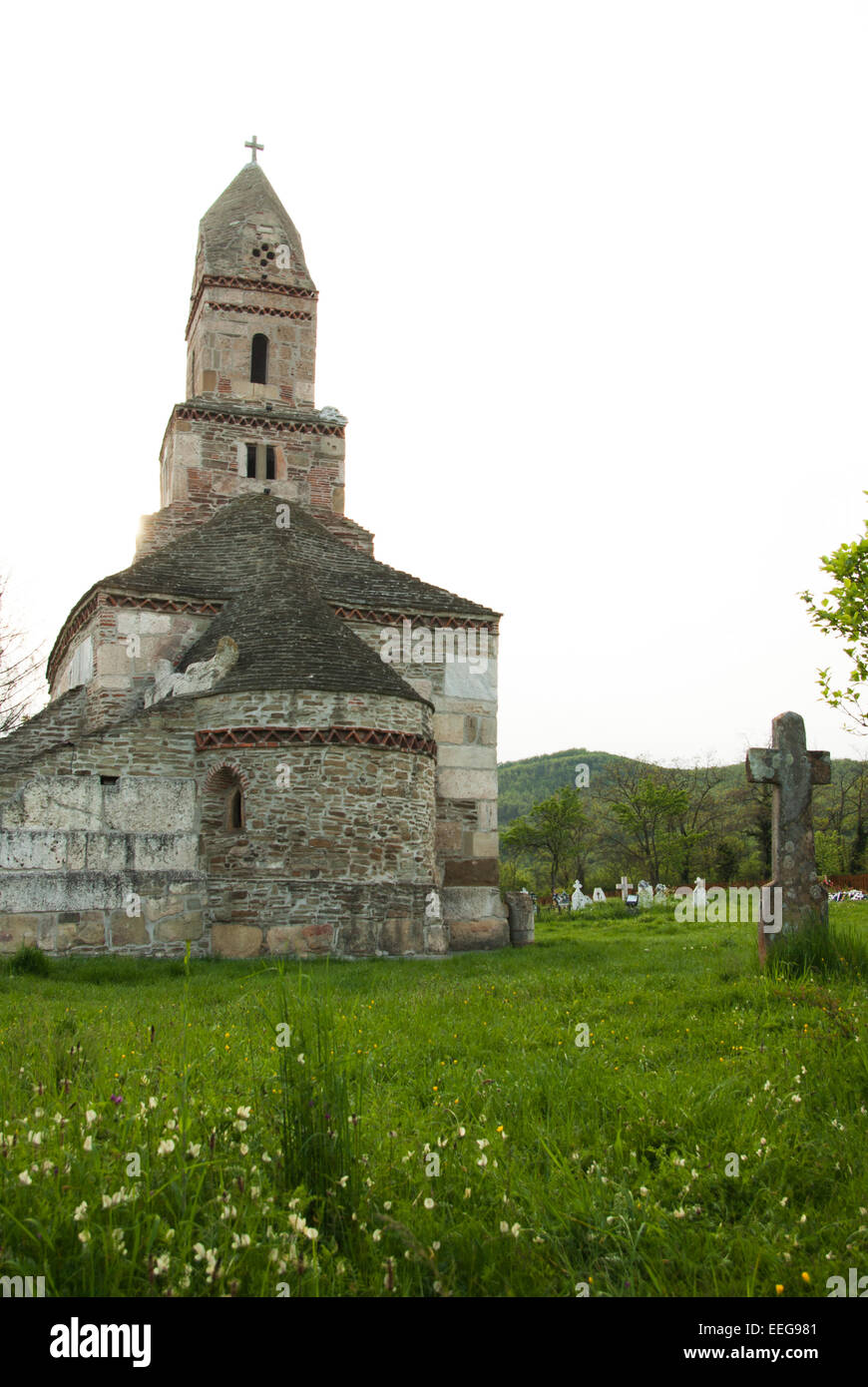 Densus - Ancient stone church in Transylvania, Romania. Densus is one ...
