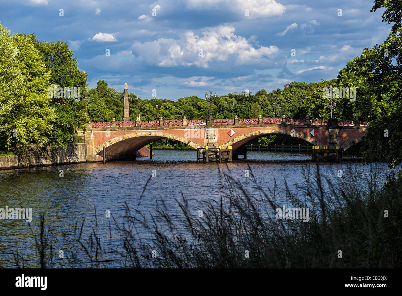View to a bridge in Berlin in Germany Stock Photo - Alamy