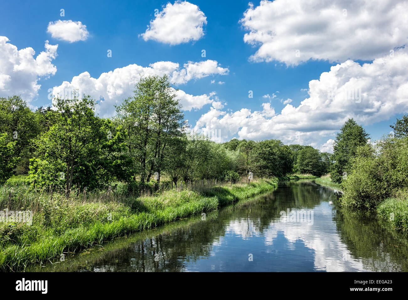 A landscape with river Stock Photo - Alamy
