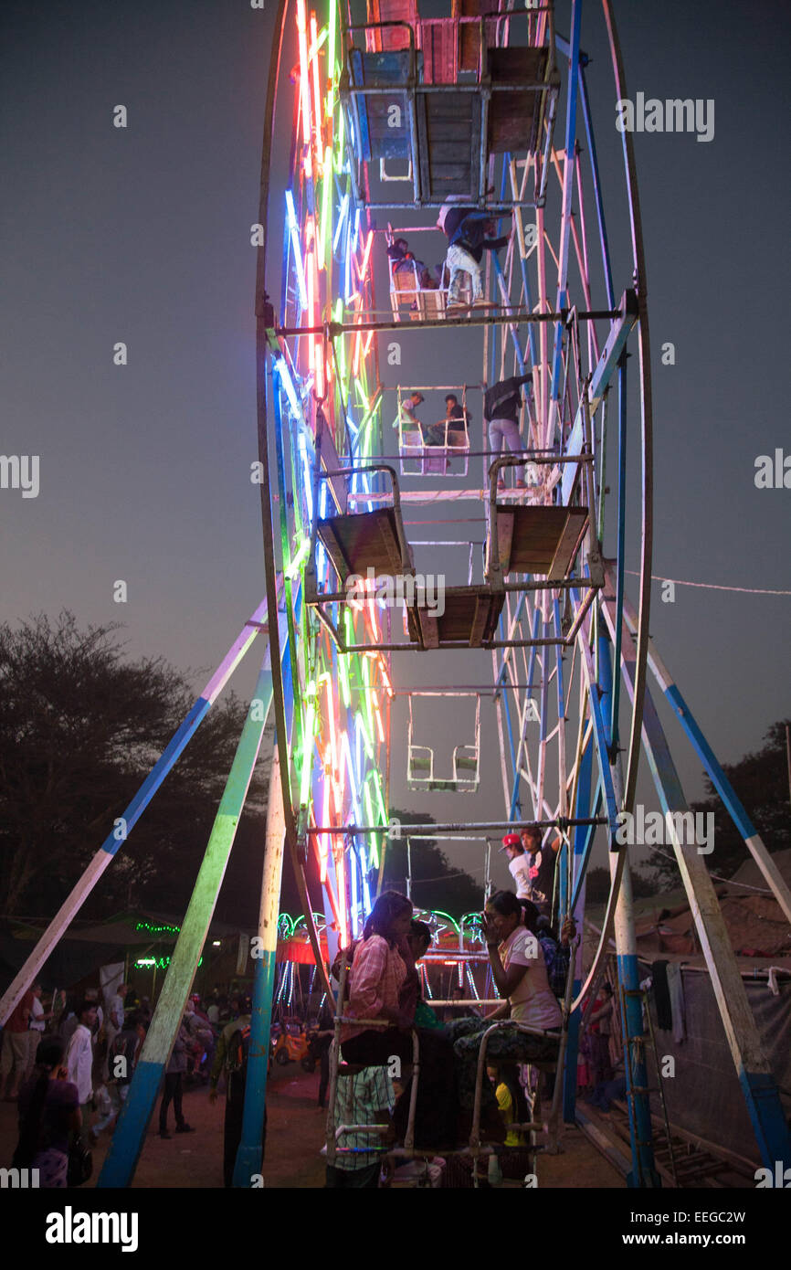 Fun Fair at Bagan during The Ananda Festival Myanmar Stock Photo - Alamy