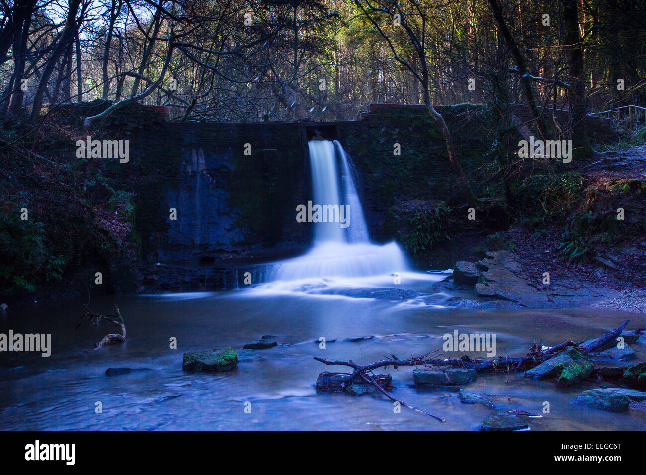 waterfall in Wepre Park, Flintshire,Wales Stock Photo - Alamy