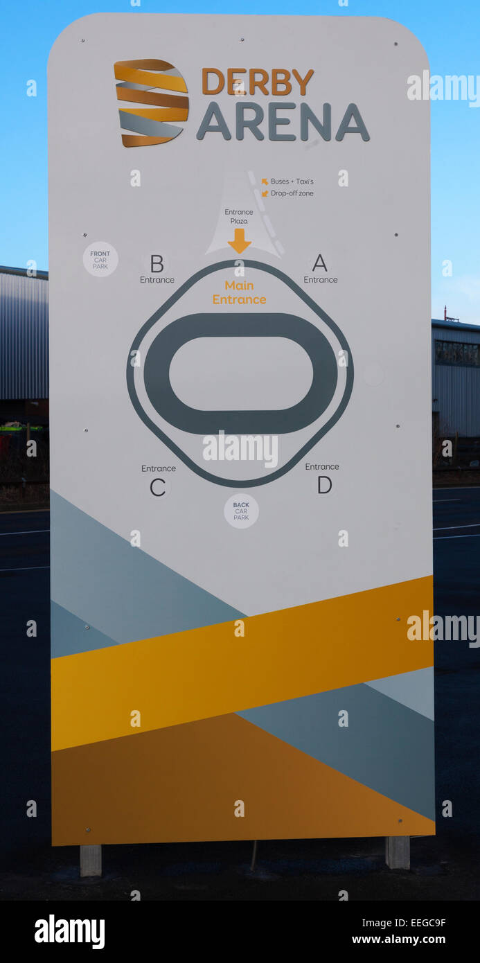 Signage Outside Derby Arena Stock Photo - Alamy