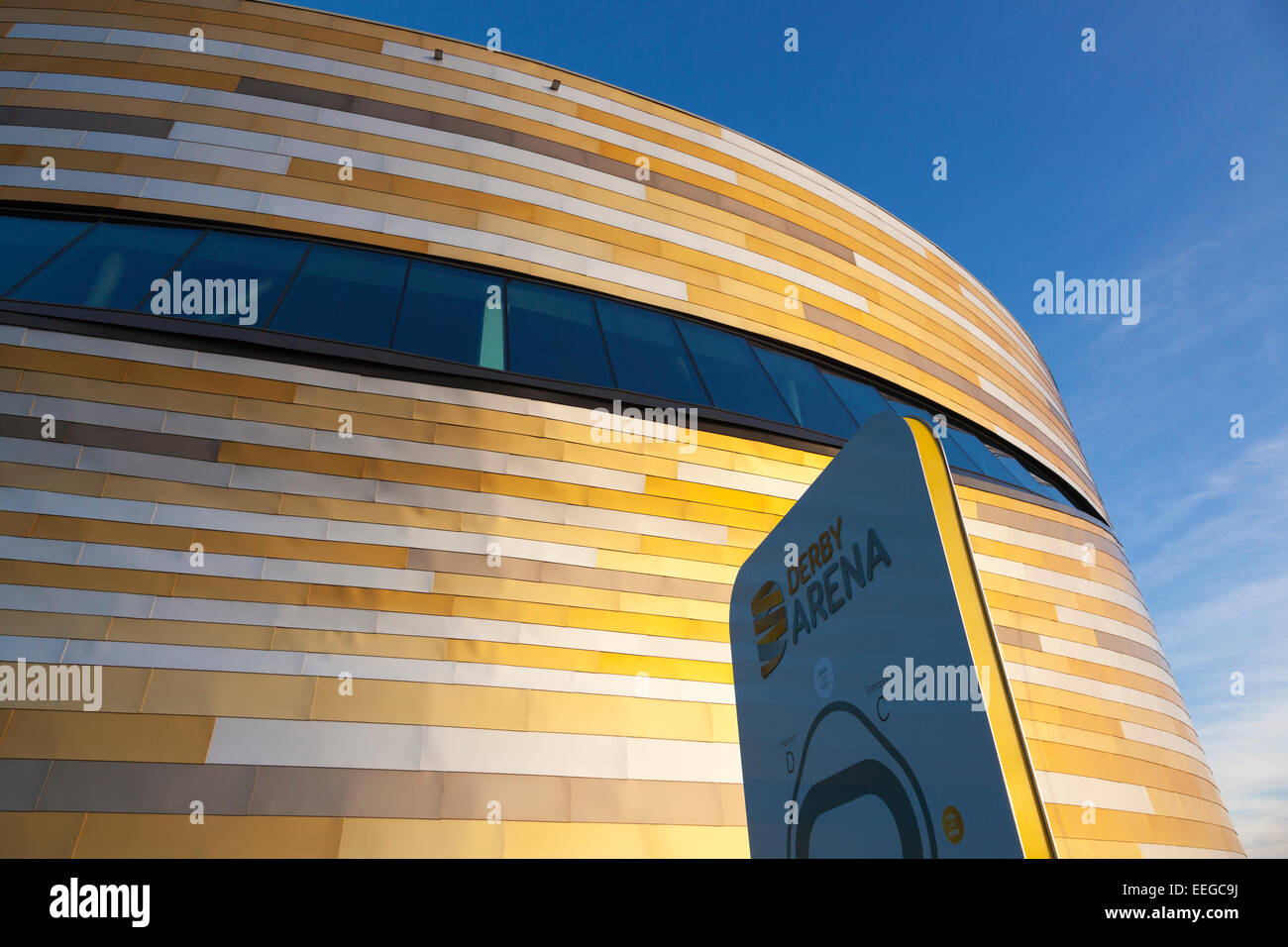 Exterior of Derby Arena with Signage Stock Photo - Alamy