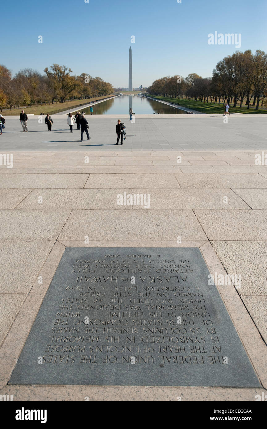 View of the Washington Monument and Reflecting Pool from the steps of ...