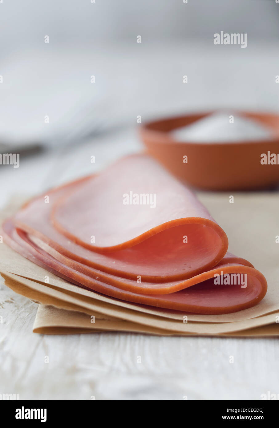 Ham slices hi-res stock photography and images - Alamy