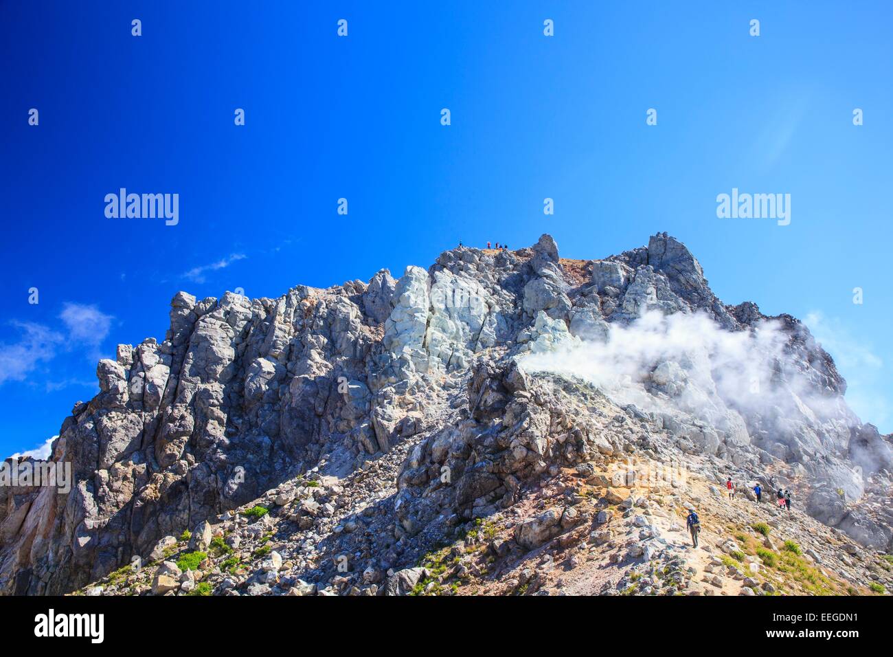 Raise the plume Mt. Yakedake, Japan Alps Stock Photo - Alamy