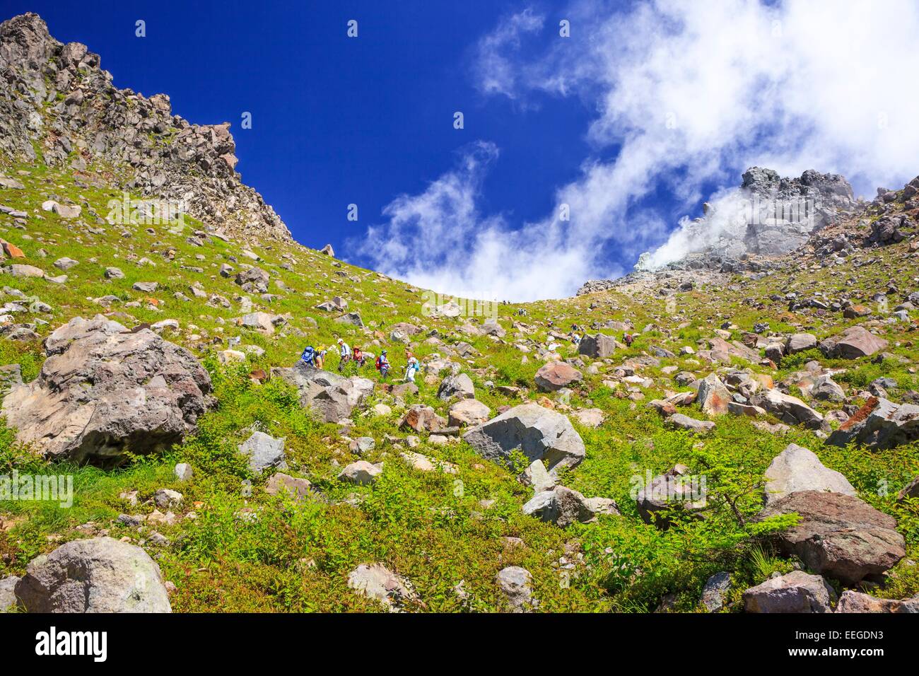 Raise the plume Mt. Yakedake, Japan Alps Stock Photo - Alamy