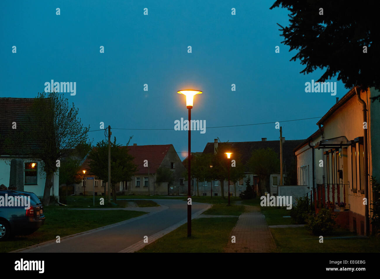 Havelaue, Germany, lampposts in the district G?lpe Stock Photo - Alamy