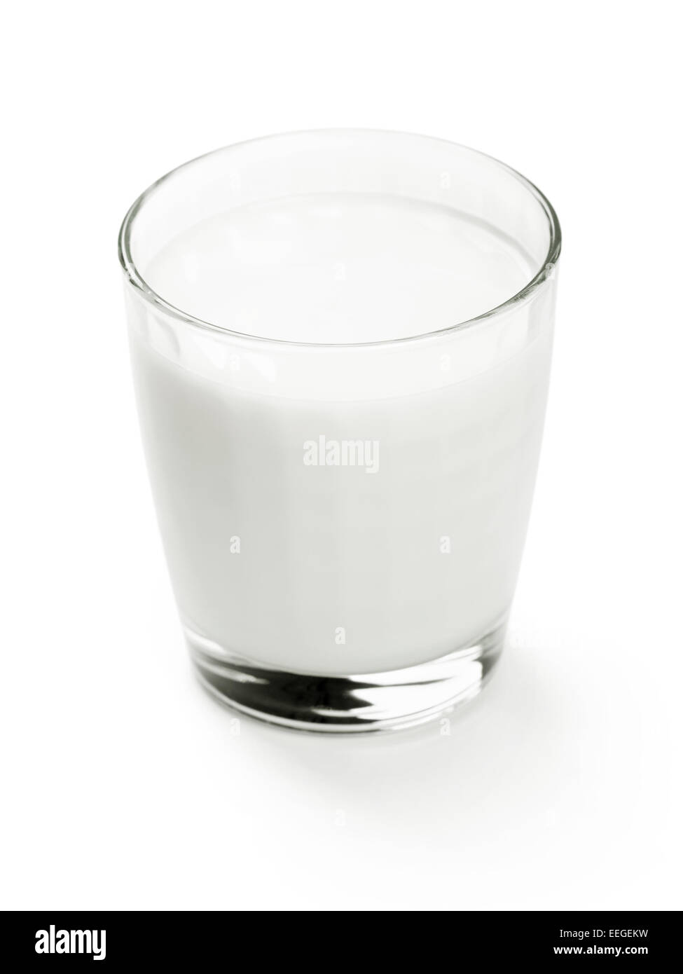 Glass of milk on white background Stock Photo - Alamy