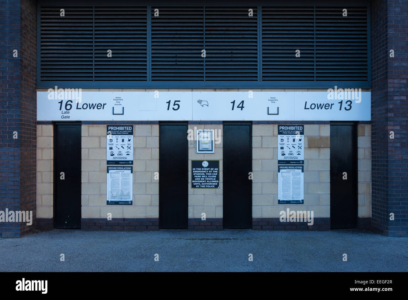 Turnstiles at Football Ground Stock Photo - Alamy