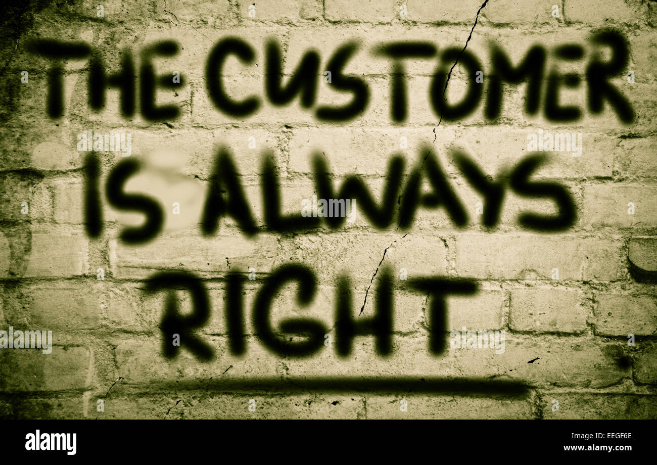 The Customer Is Always Right Concept Stock Photo - Alamy