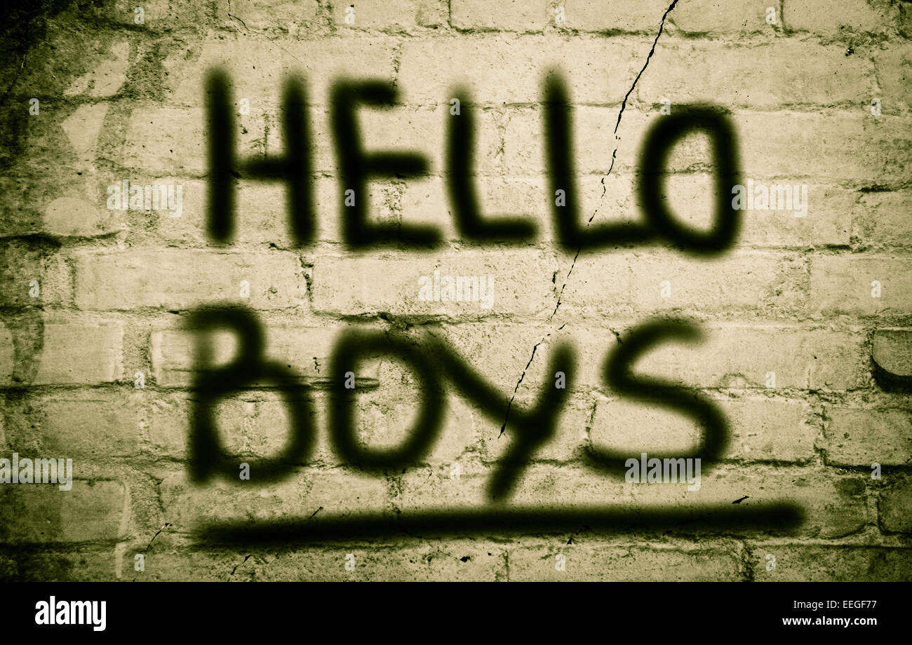 Hello Boys Concept Stock Photo - Alamy
